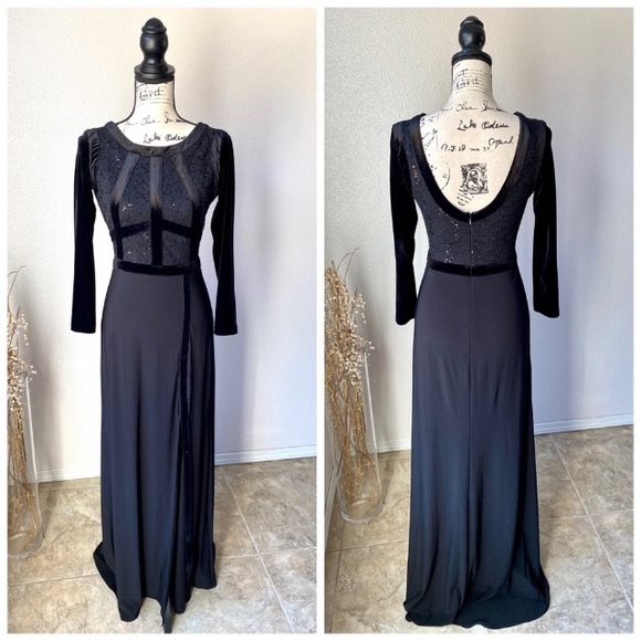 Night Way Collections | Dresses | Vintage Nw Night Way Black Sequin ...